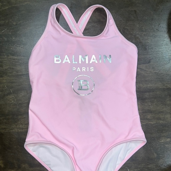 Balmain | Swim | Balmain Pink Onepiece Girls Swimsuit Designer Size 2a ...